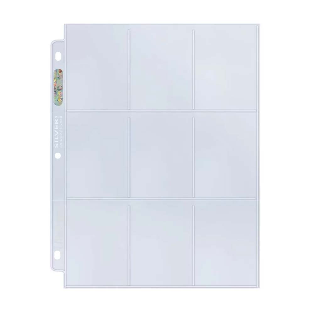 [Box of 100] Ultra Pro: 9-Pocket Silver Series Page for Standard ...